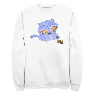 KPOP DEMON HUNTERS Mischievous Derpy Long Sleeve Crewneck Sweatshirt - White