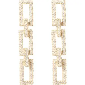 NICKHO REY Block Link Earrings - White/gold