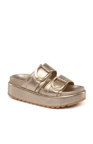J/SLIDES NYC Sierra Platform Sandal - Champagne