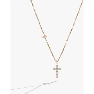 ALEX AND ANI Delicate Pave Cross Pendant Necklace - Gold