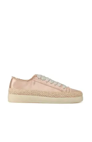 J/SLIDES NYC Hilda Satin Sneaker - Champagne