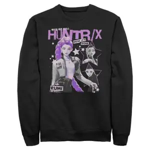 KPOP DEMON HUNTERS K-pop Demon Hunters Rumi Graphic Crewneck Sweatshirt - Black