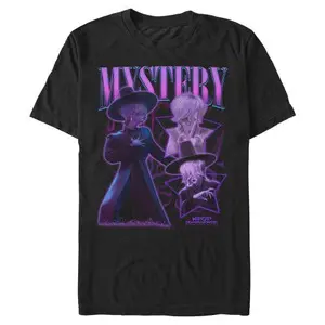 KPOP DEMON HUNTERS Mystery Saja Collage Short Sleeve Graphic T-shirt - Black