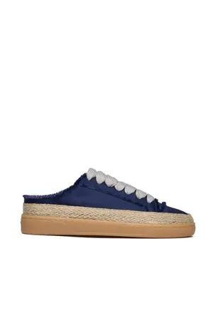 J/SLIDES NYC JSlides Footwear Henlen Satin Mule Sneaker Navy