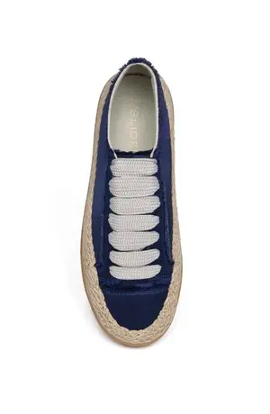 J/SLIDES NYC Henlen Satin Mule Sneaker - Navy