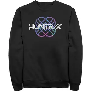 KPOP DEMON HUNTERS Huntrix Holographic Logo Long Sleeve Crewneck Sweatshirt