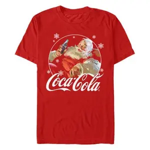 COCA COLA Santa Snow Cola Short Sleeve Graphic T-shirt