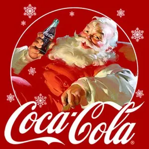 COCA COLA Santa Snow Cola Short Sleeve Graphic T-shirt