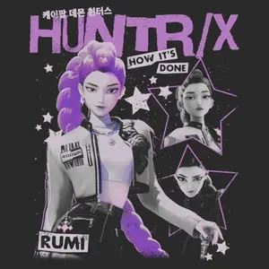 KPOP DEMON HUNTERS Pop Star Huntrix Rumi Short Sleeve Graphic T-shirt