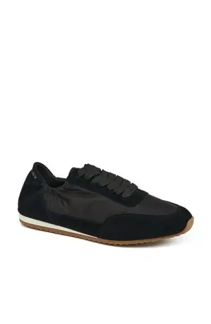 J/SLIDES NYC Prisha Suede And Nylon Lace-up Sneakers - Black
