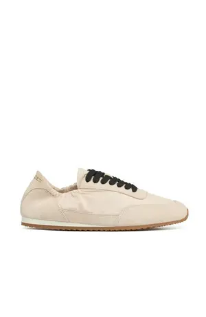 J/SLIDES NYC Prisha Suede And Nylon Lace-up Sneakers - White