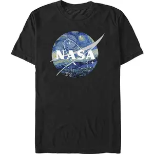 NASA Starry Night Logo Short Sleeve Graphic T-shirt - Black