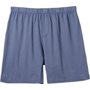 CITY THREADS USA-MADE Soft 100% Cotton Jersey Boxer Denim Blue