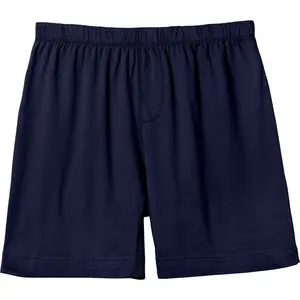 CITY THREADS USA-MADE Soft 100% Cotton Jersey Boxer - Navy