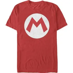 NINTENDO Mario Circle Icon T-shirt - Red