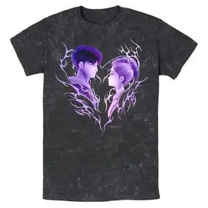 KPOP DEMON HUNTERS Jinu And Rumi Love Graphic T-shirt - Black