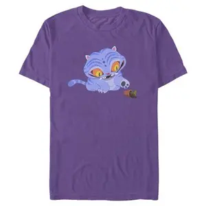 KPOP DEMON HUNTERS Mischievous Derpy Short Sleeve Graphic T-shirt - Purple