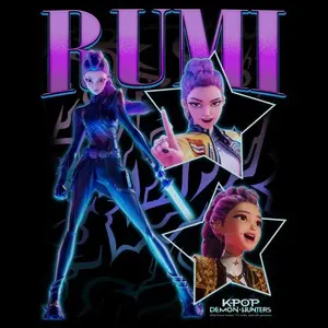 KPOP DEMON HUNTERS Rumi Super Star Logo T Shirt