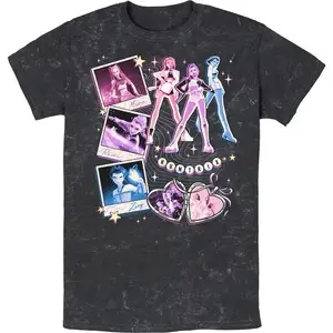 KPOP DEMON HUNTERS Huntrix Cute Instant Film Portrait T Shirt - Black