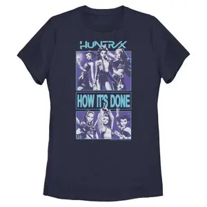 KPOP DEMON HUNTERS Graphic T-shirt - Navy Blue