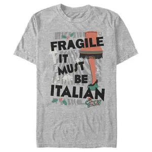 A CHRISTMAS STORY Fragile It Must Be Italian Short Sleeve Graphic T-shirt - Athletic Heather