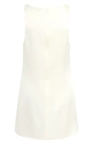 FAVORITE DAUGHTER Sleeveless Satin Mini Dress - Ivory
