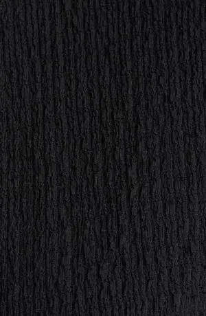 Loveappella Flutter Sleeve Textured Knit Jumpsuit - Black