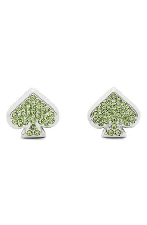 Kate Spade New York Pavé Stud Earrings - Green/silver