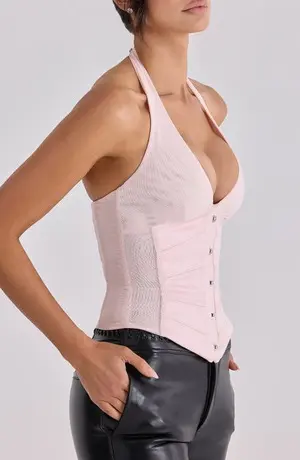 House Of Cb Lia Corset Halter Top
