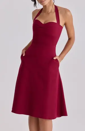 House Of Cb Carolla Halter Mini Dress