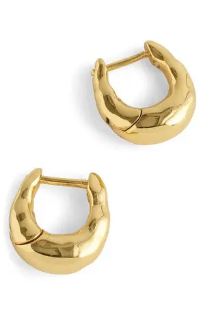 Madewell Hammered Hoop Earrings - Antique Gold