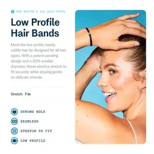 GIMME BEAUTY Low Profile Hair Bands - Black