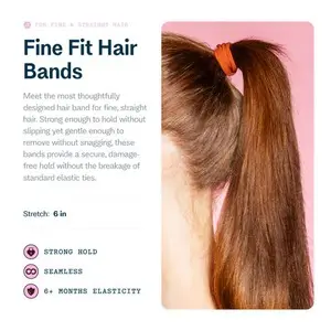 GIMME BEAUTY Fine Fit Hair Bands - Red