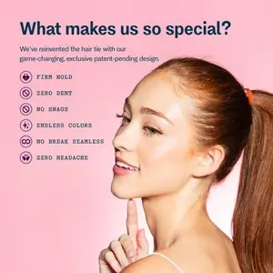 GIMME BEAUTY Fine Fit Hair Bands - Red