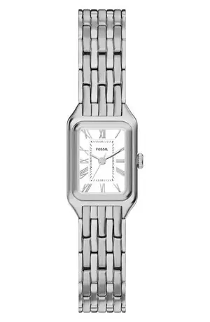 Fossil Mini Raquel Tank Bracelet Watch - Silver