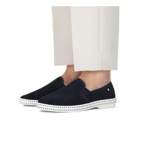 Rivieras Classic Suede Slip-on Loafer - Navy
