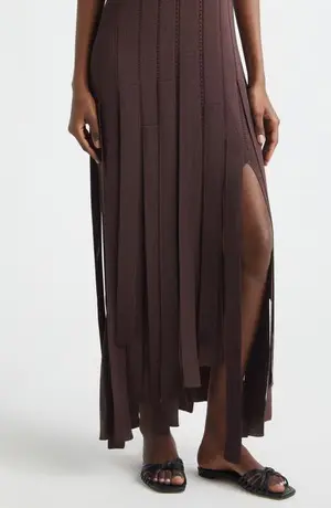 Zimmermann Kindred Spirit Luna Fringe Pointelle Rib Sweater Dress