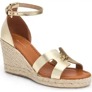 Bruno Magli Dina Ankle Strap Wedge Sandal - Platino