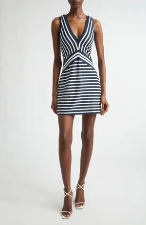 Ramy Brook Marta Sleeveless Minidress - Navy Stripe