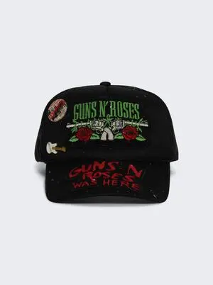 MadeWorn Guns N' Roses Hand Painted Patched And Pinned Hat - Black