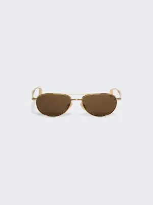 Bottega Veneta Aviator Sunglasses - Gold