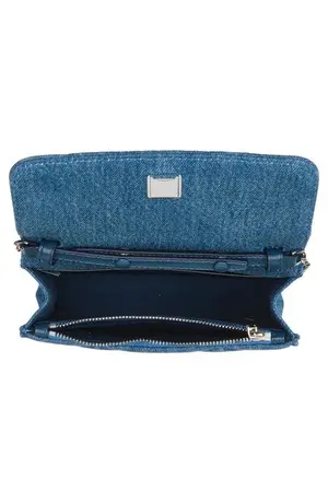 Tory Burch Mini Kira Diamond Quilted Denim Tote