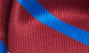 CLIFTON WILSON Striped Silk Bow Tie - Maroon