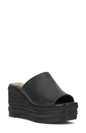 Vince Camuto Lierna Platform Wedge Sandal - Black