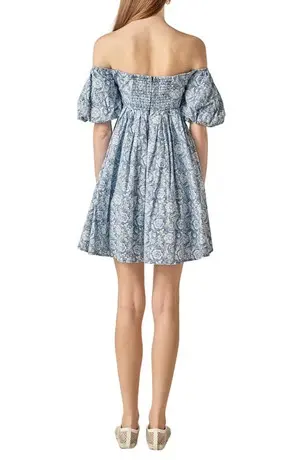 English Factory Floral Off-the-shoulder Mini Dress