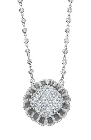MINDI MOND Floating All Diamond Pendant Necklace