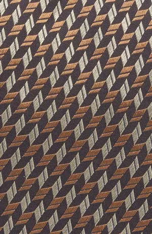 Canali Geometric Silk Tie