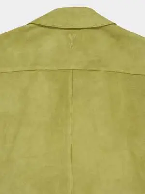 AMI Paris Goat Suede Leather Overshirt
