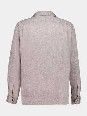 Brunello Cucinelli Nut Linen Shirt