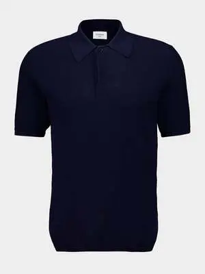 Saint Laurent Marine Cotton Short-sleeve Polo Shirt